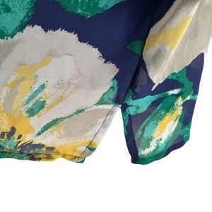 Bob Mackie | Tops | Bob Mackie Floral Printed 34 Sleeve Chiffon Top And ...